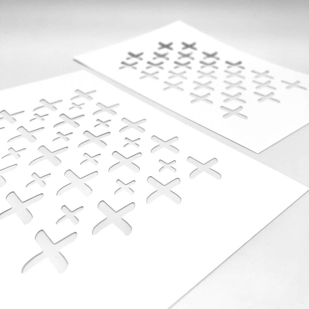 Plus Sign Adding Pattern Stencils - PM Artist Studio