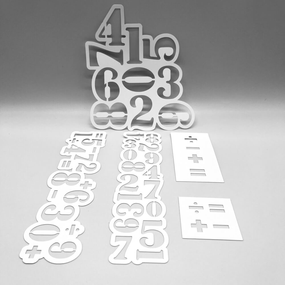 Scattered Numbers Set of Five Clusters | Mixed Media - PM Artist Studio