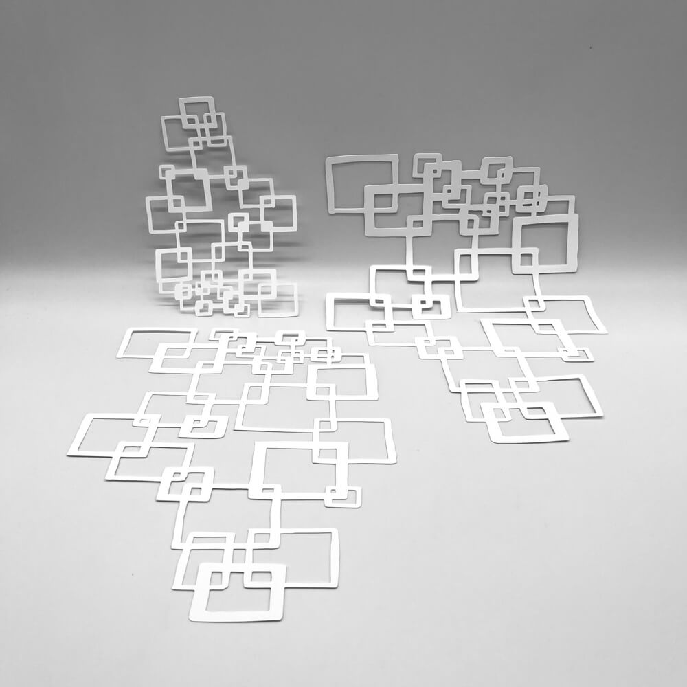 Squared Linked Shapes Stencils - PM Artist Studio