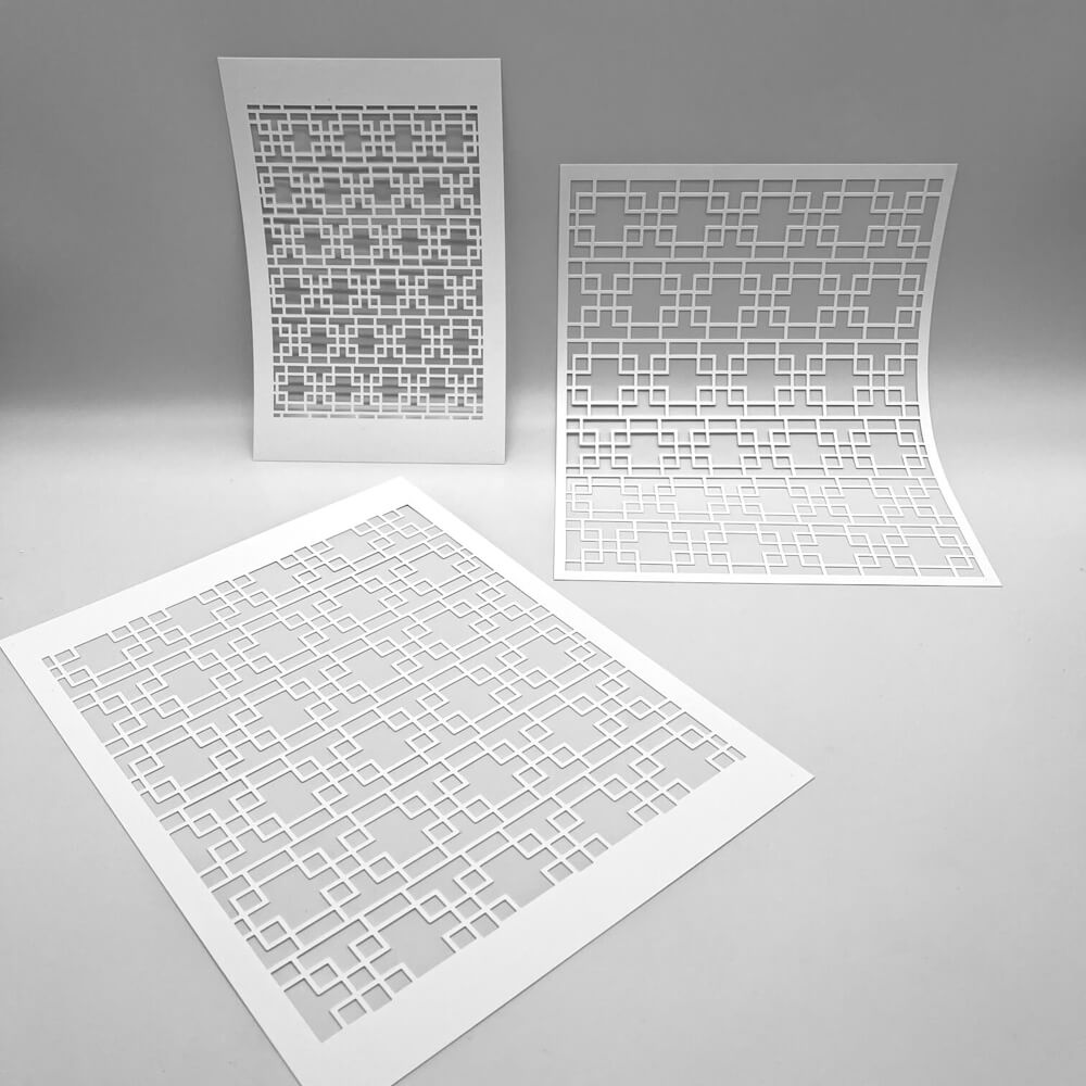 Craftsman Rectangle Lattice Style 1 | Mixed Media - PM Artist Studio