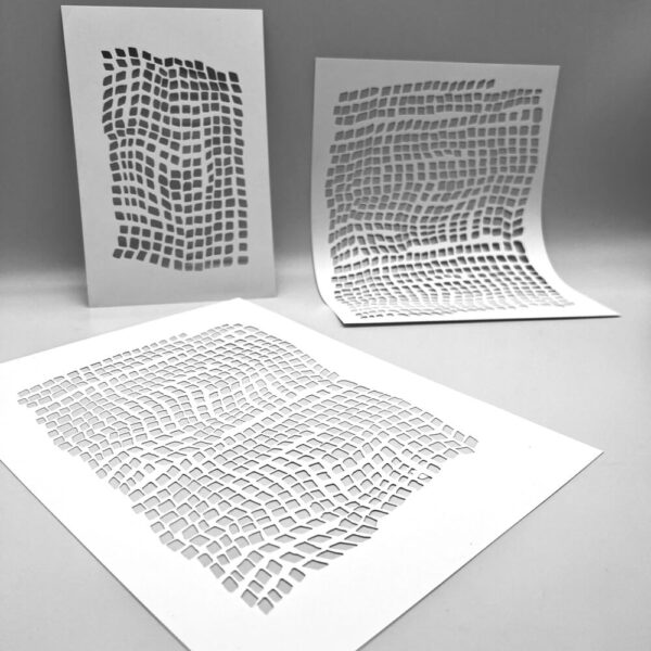 Wonky Net Stencil | Mixed Media - PM Artist Studio