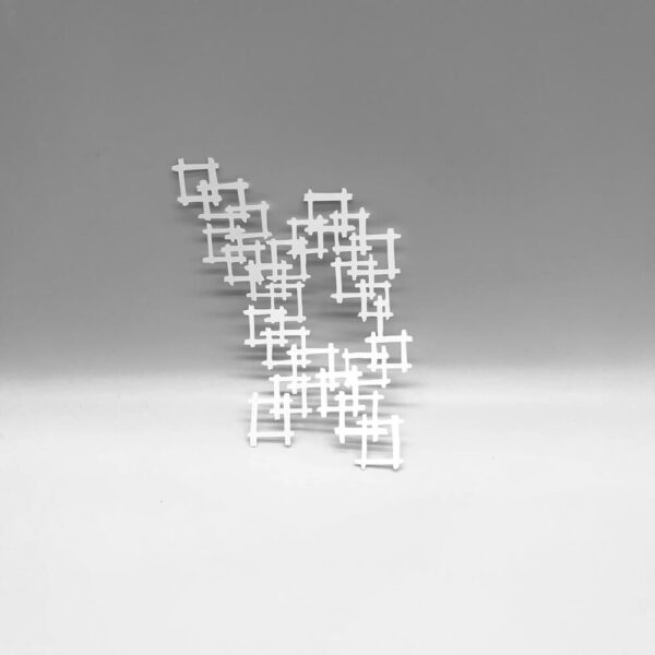 Squared Hatched Shapes | Mixed Media - PM Artist Studio