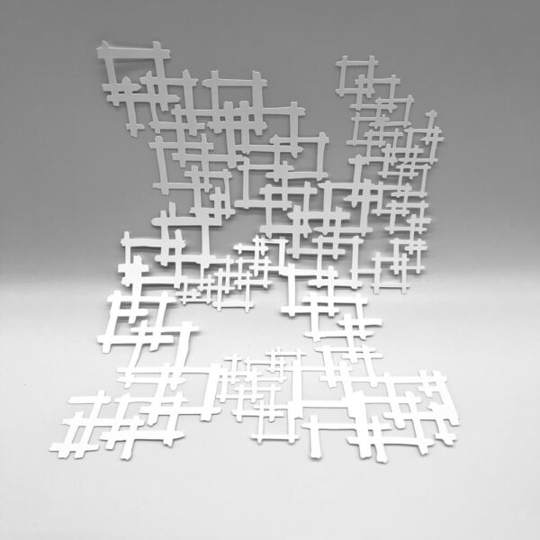 Squared Hatched Shapes Stencils - 9x12 Frank'n Version - PM Artist Studio