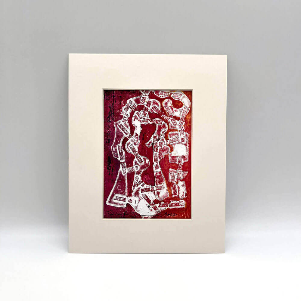 Frank'n Stencil Archie Pieces Ombre Reds | Monoprinted Gel Print - PM ...