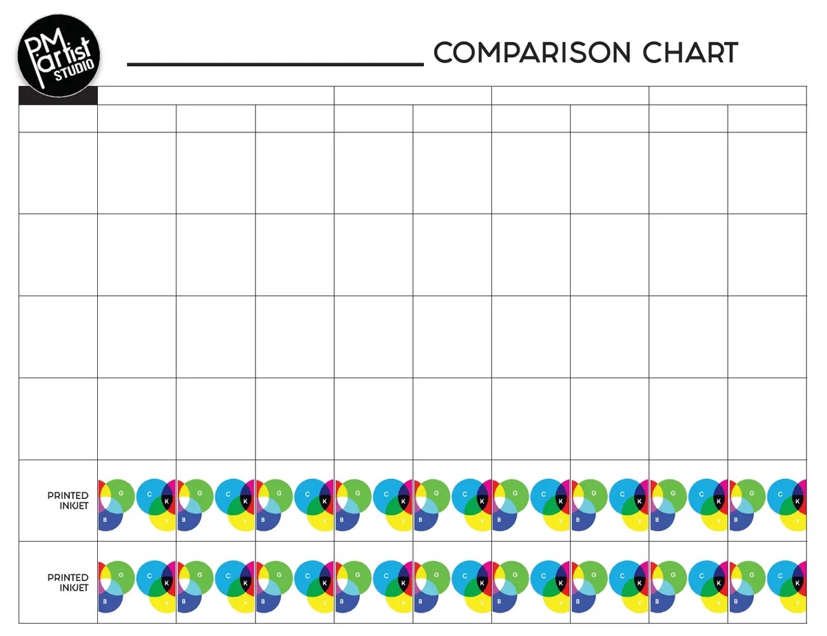 Comparison Chart | Mixed Media GUIDE for Art & Junk JOURNALS | Download ...