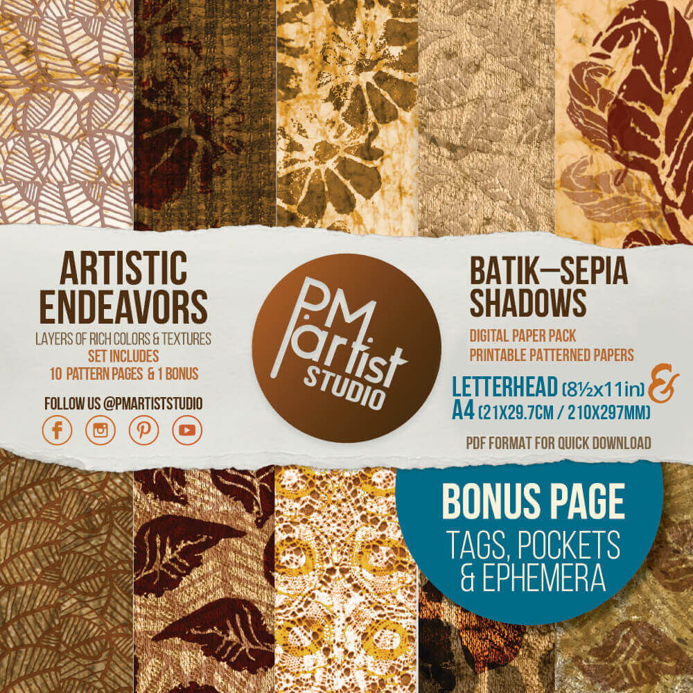 Artistic Endeavors | Batik-Sepia Shadows | Download - PM Artist Studio