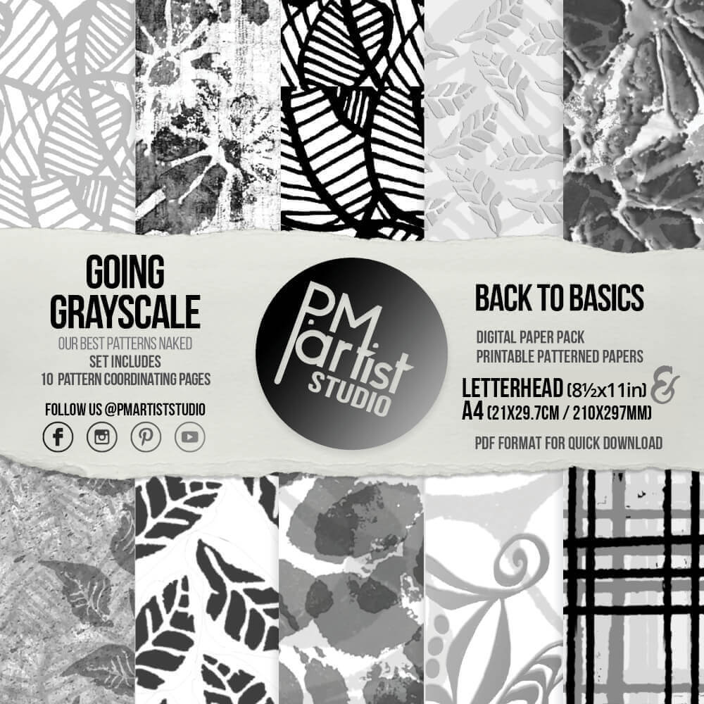 PRINTABLE PAPER | Going Grayscale (8_x11in) | Download - PM Artist Studio