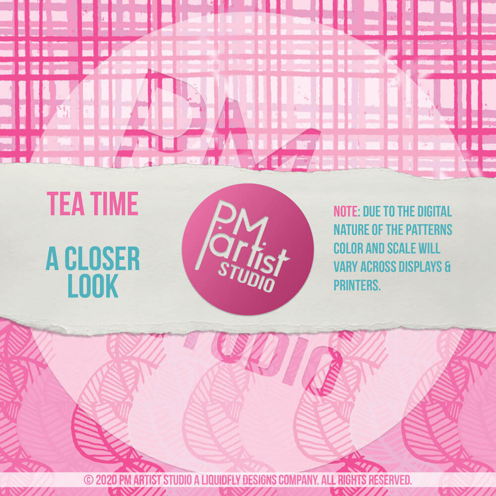 Tea Time | Pinks, Teals and Yellows - PM Artist Studio
