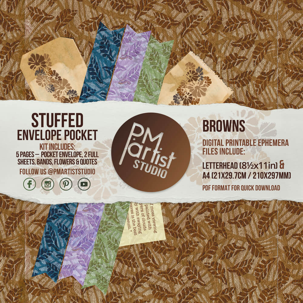 Stuffed Pocket Envelopes | Beiges, Browns, & Tans | Printable Kit ...