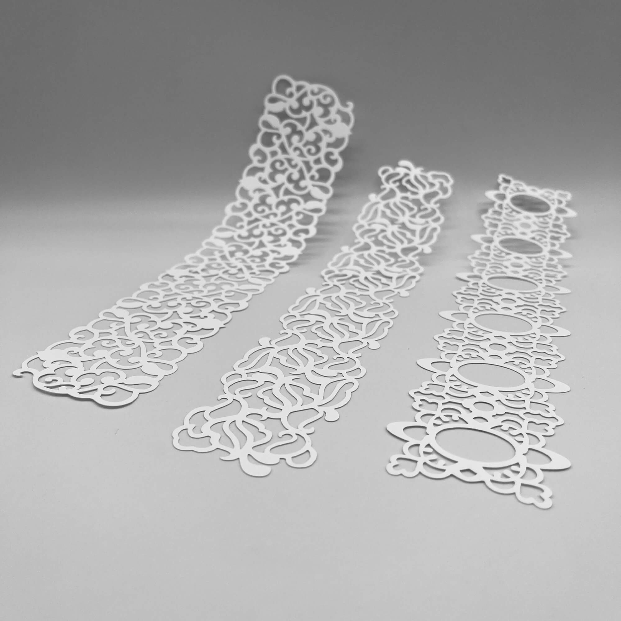 Ornate Lace Strips | Mixed Media - PM Artist Studio