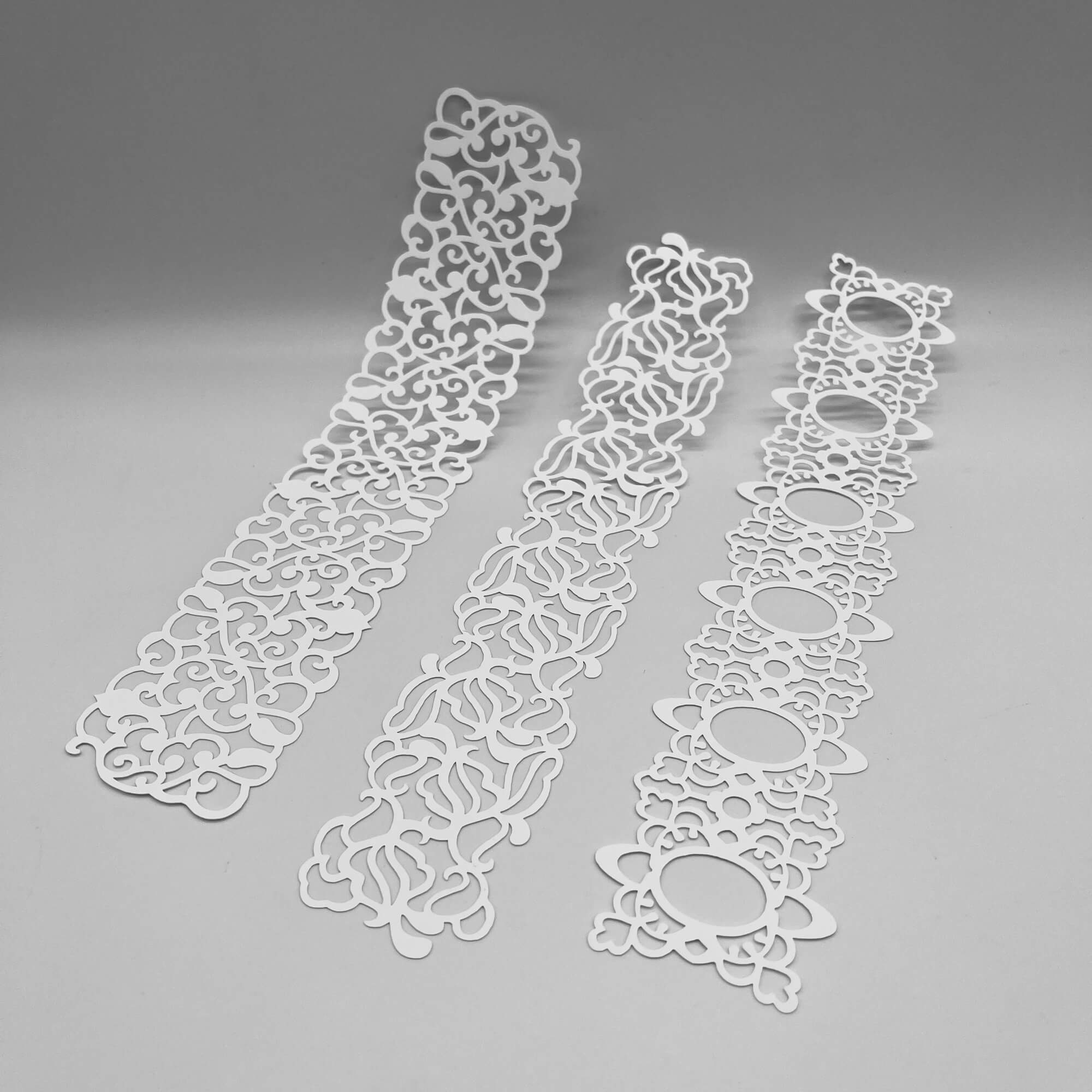 Ornate Lace Strips Stencils - PM Artist Studio