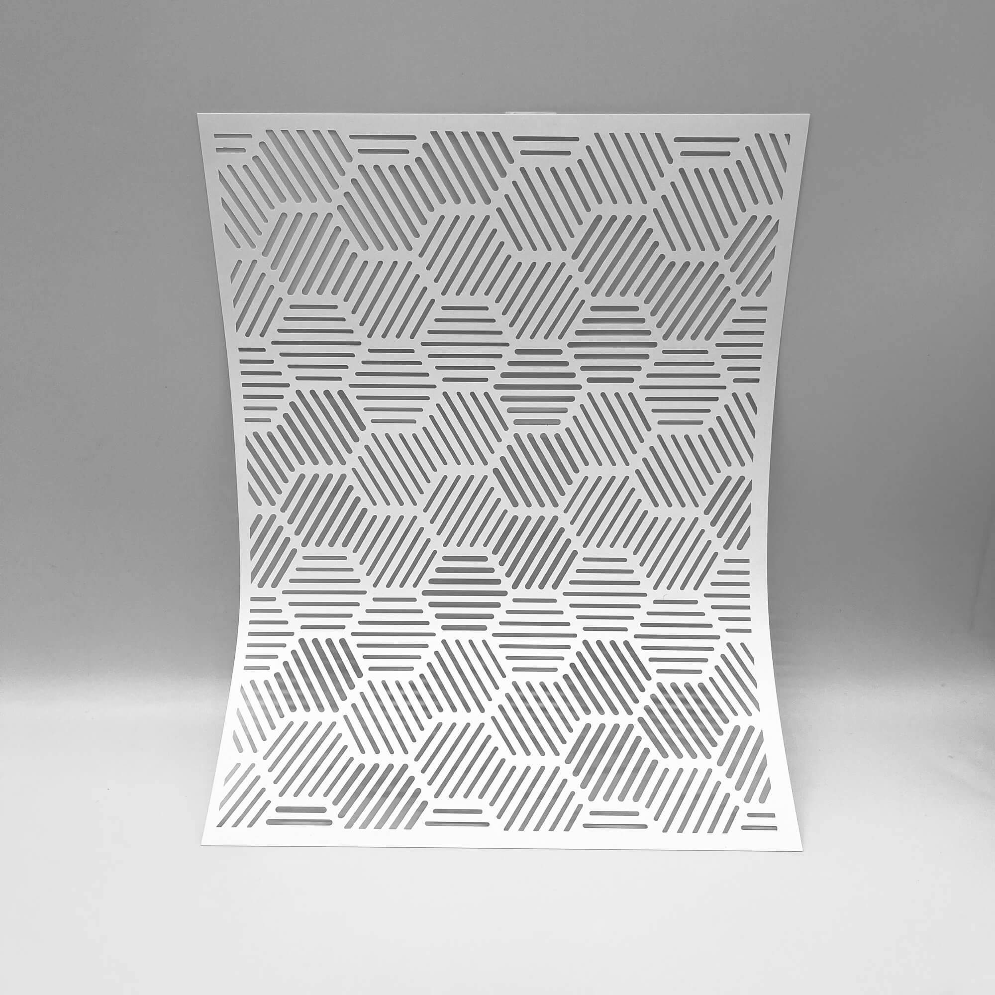 Hexagonal Dashes | Mixed Media - PM Artist Studio
