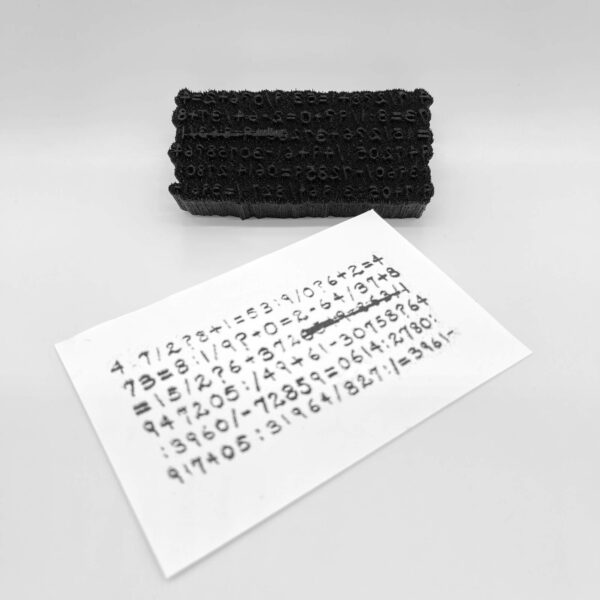 Coded Numbers aka Secret Code - Five Styles Foam Stamp Artist Tools ...