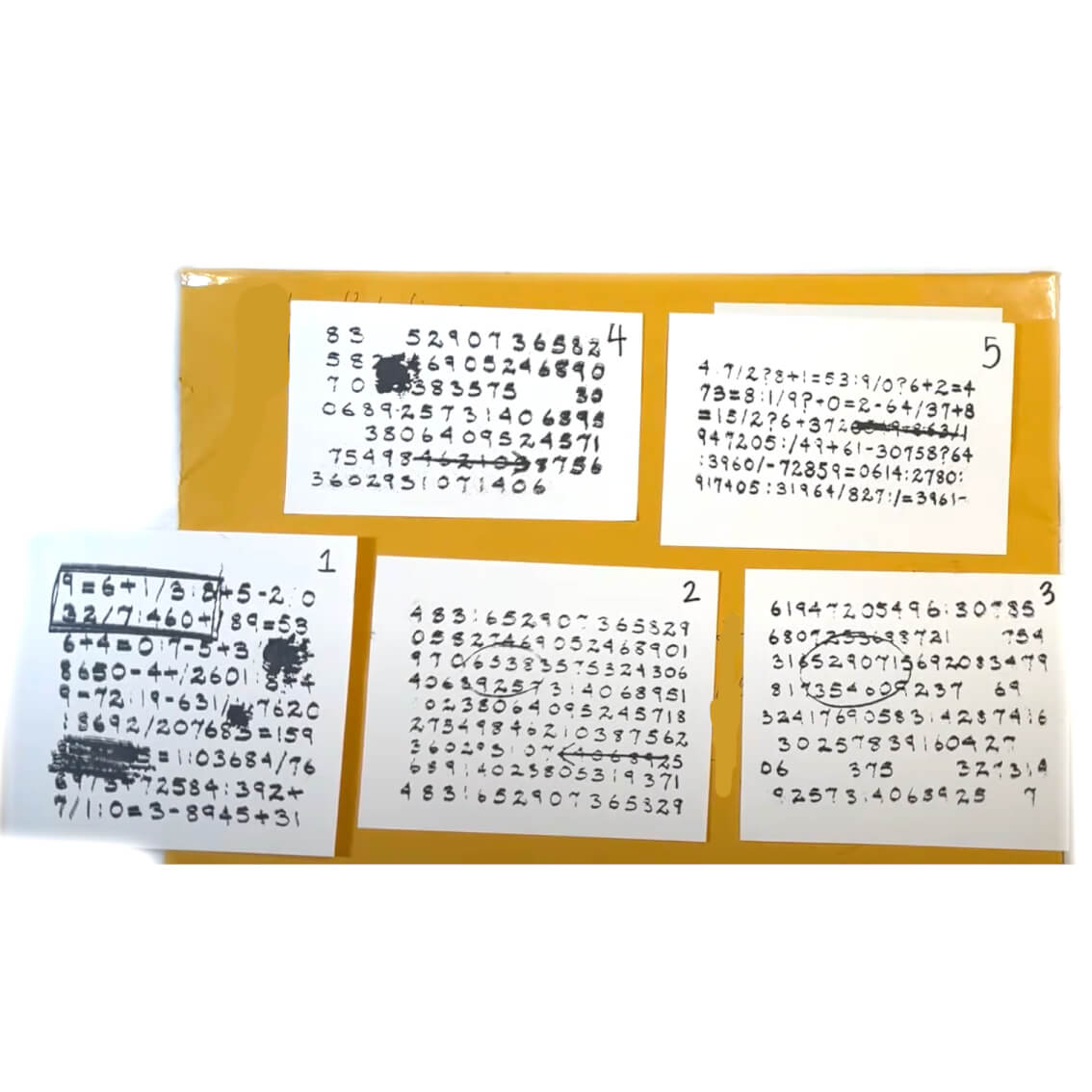 Coded Numbers aka Secret Code - Five Styles Foam Stamp Artist Tools ...