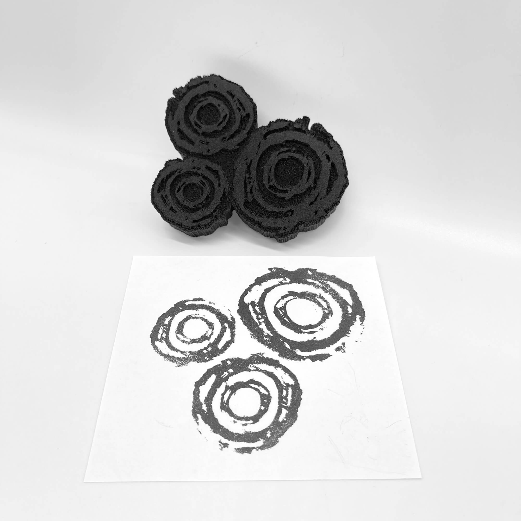 Handmade Roses Foam Stamp Artist Tools - PM Artist Studio