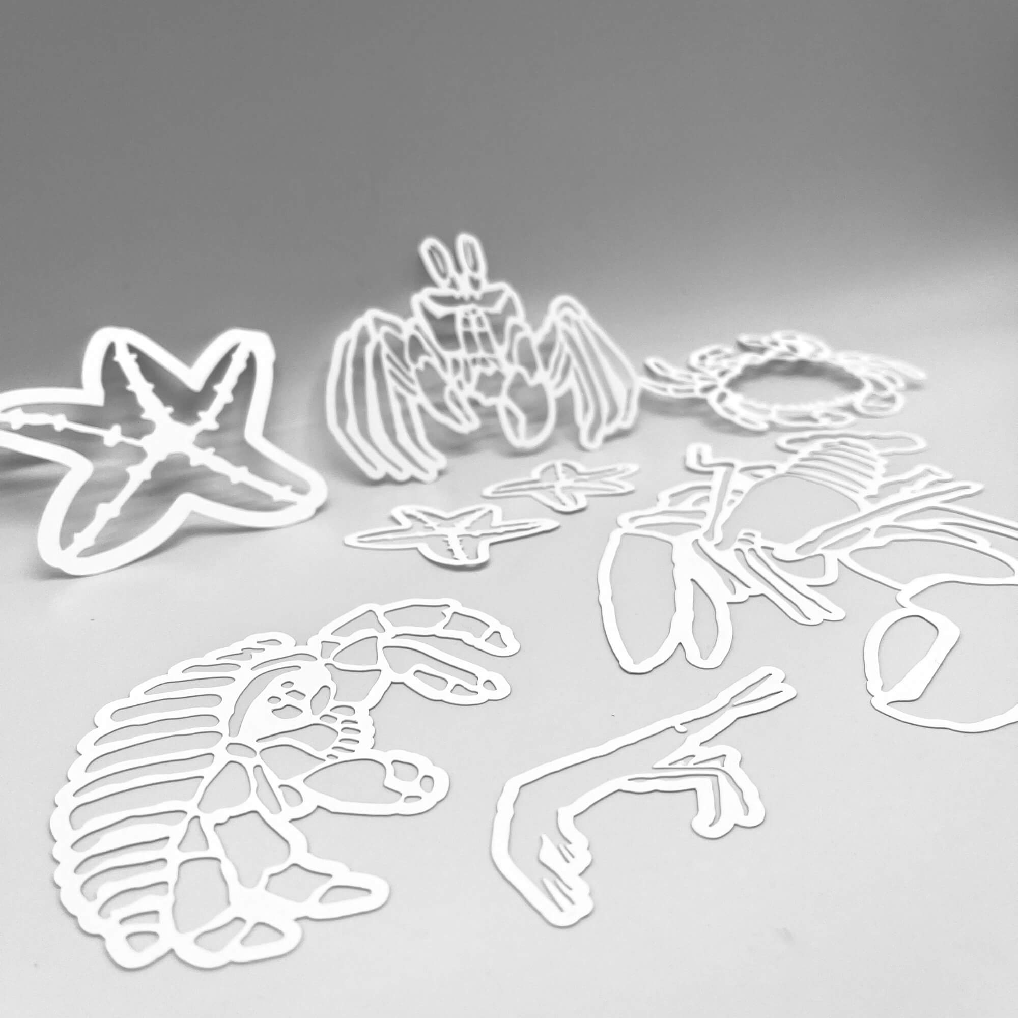 Crustacean Set Stencils - PM Artist Studio