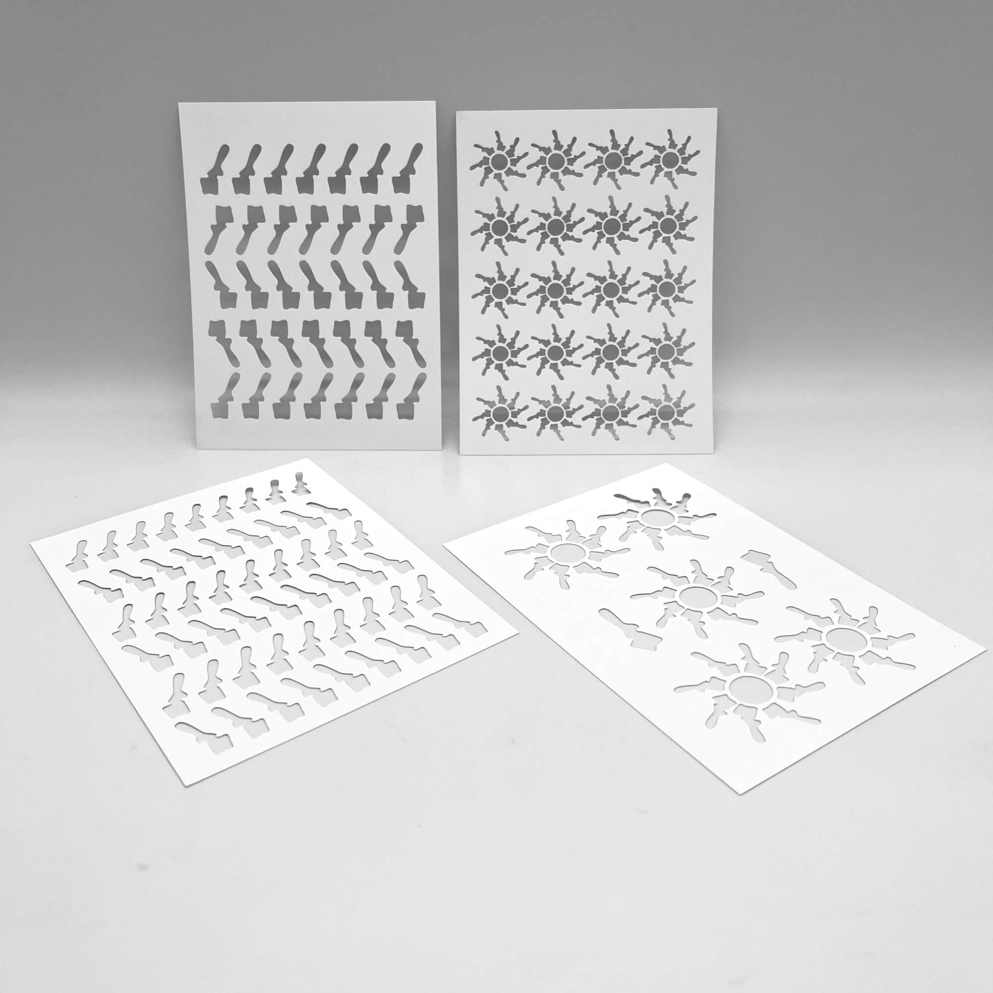 Zipper Play Set of Four Stencils - PM Artist Studio