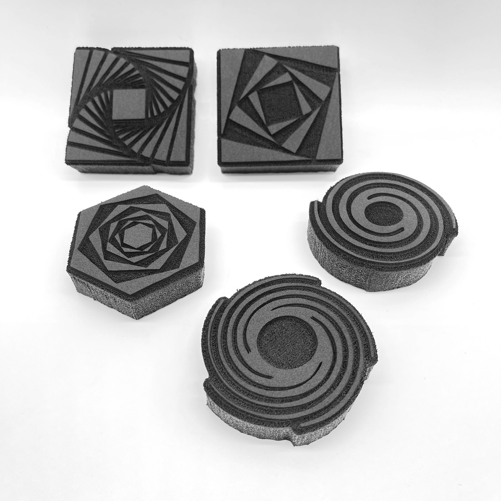 Twirled and Twisted Set Foam Stamp Artist Tools - PM Artist Studio