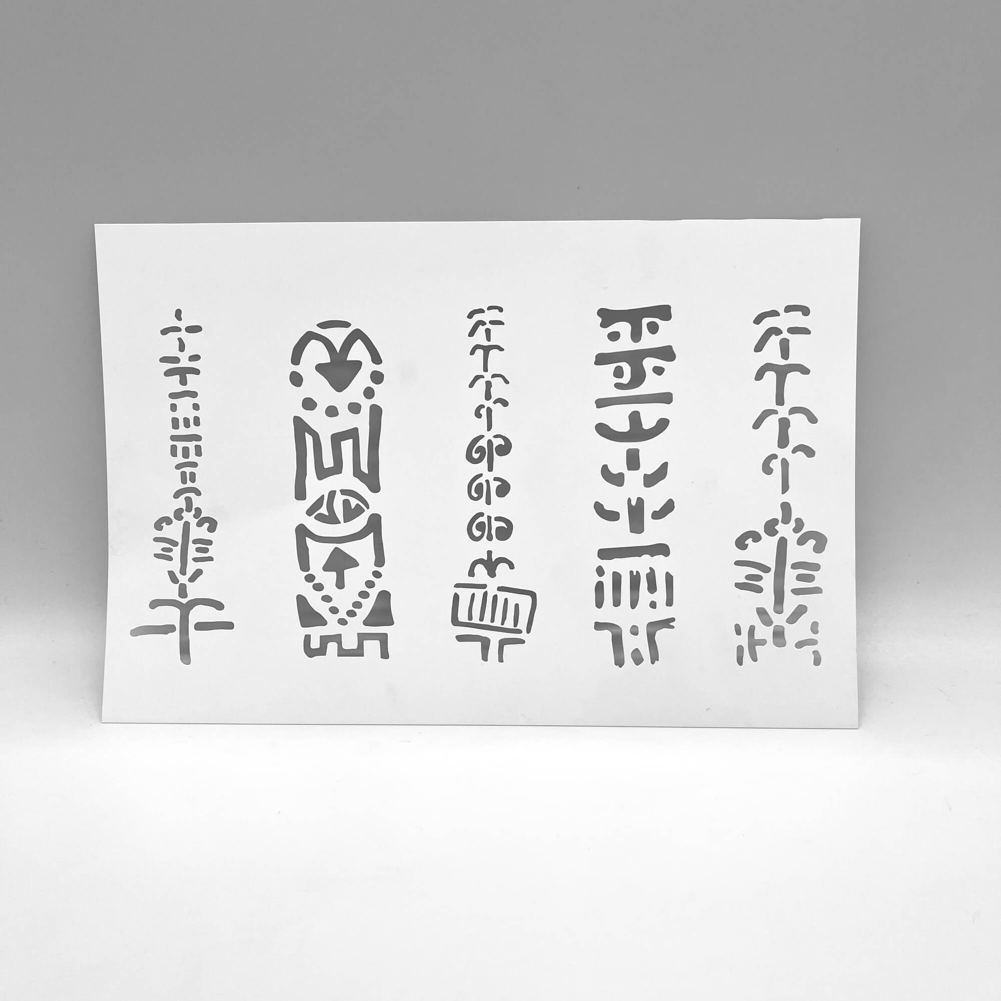 P, M, and I - Totem Five | Mixed Media - PM Artist Studio