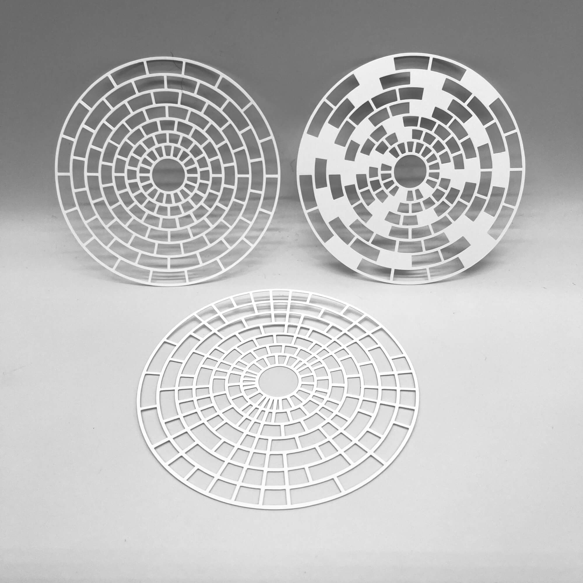 Mosaic Circles Set of 3 Stencils - PM Artist Studio