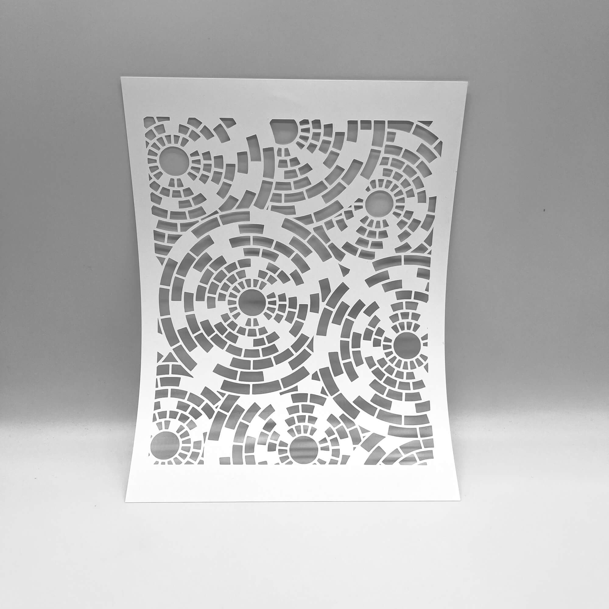 Mosaic Circles Style 2 Stencils - PM Artist Studio