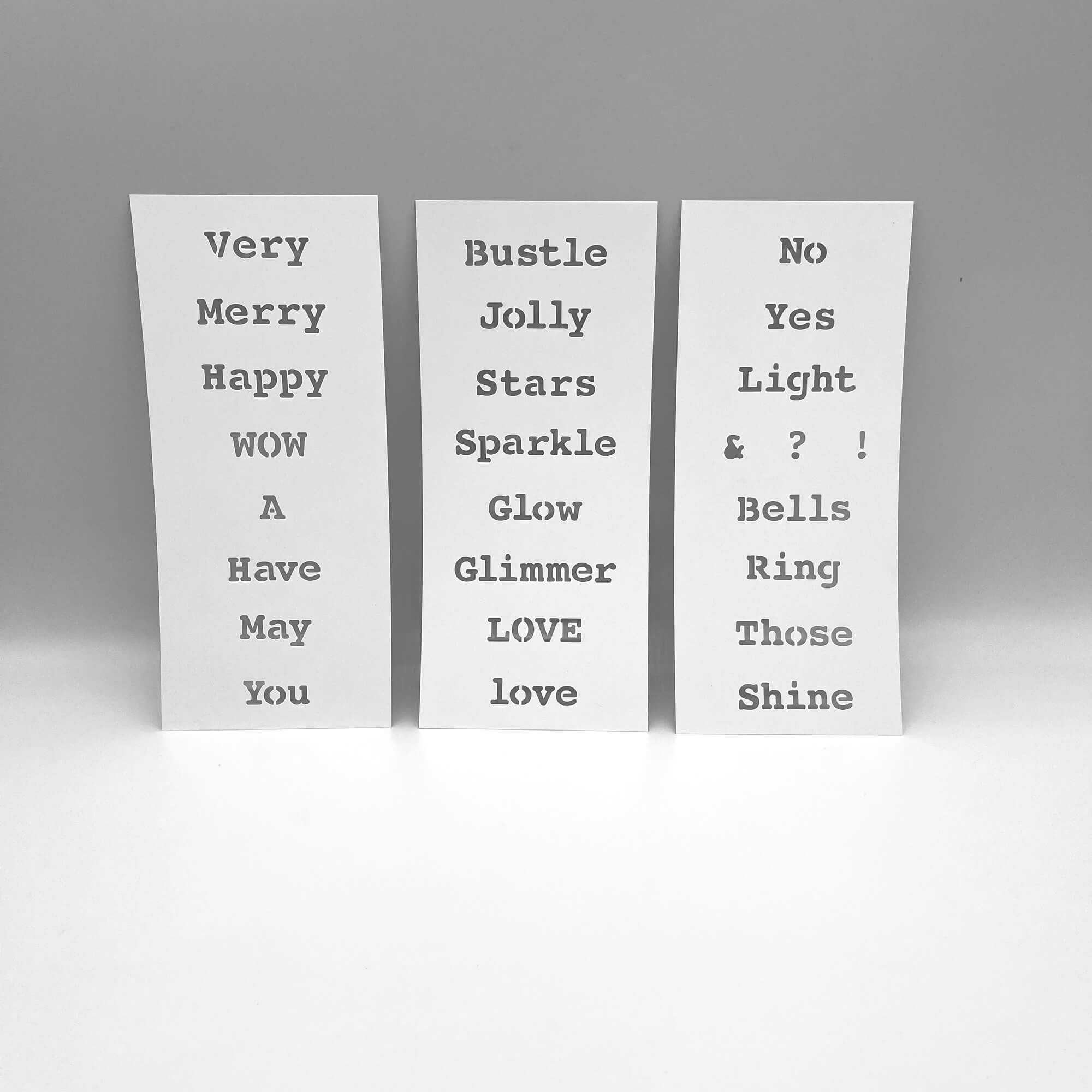 Words - PM Holiday 2024 Vol1 Stencils - PM Artist Studio