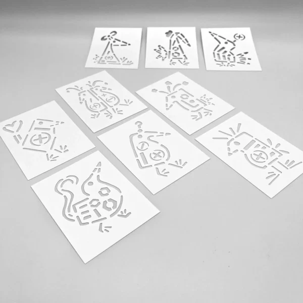 Set of 9 ATCs - Mechanical Beaksters | Mixed Media - PM Artist Studio