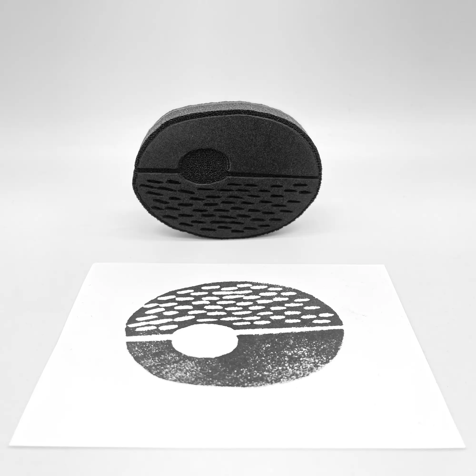 Gladys Oval Marks Foam Stamp Artist Tools - PM Artist Studio