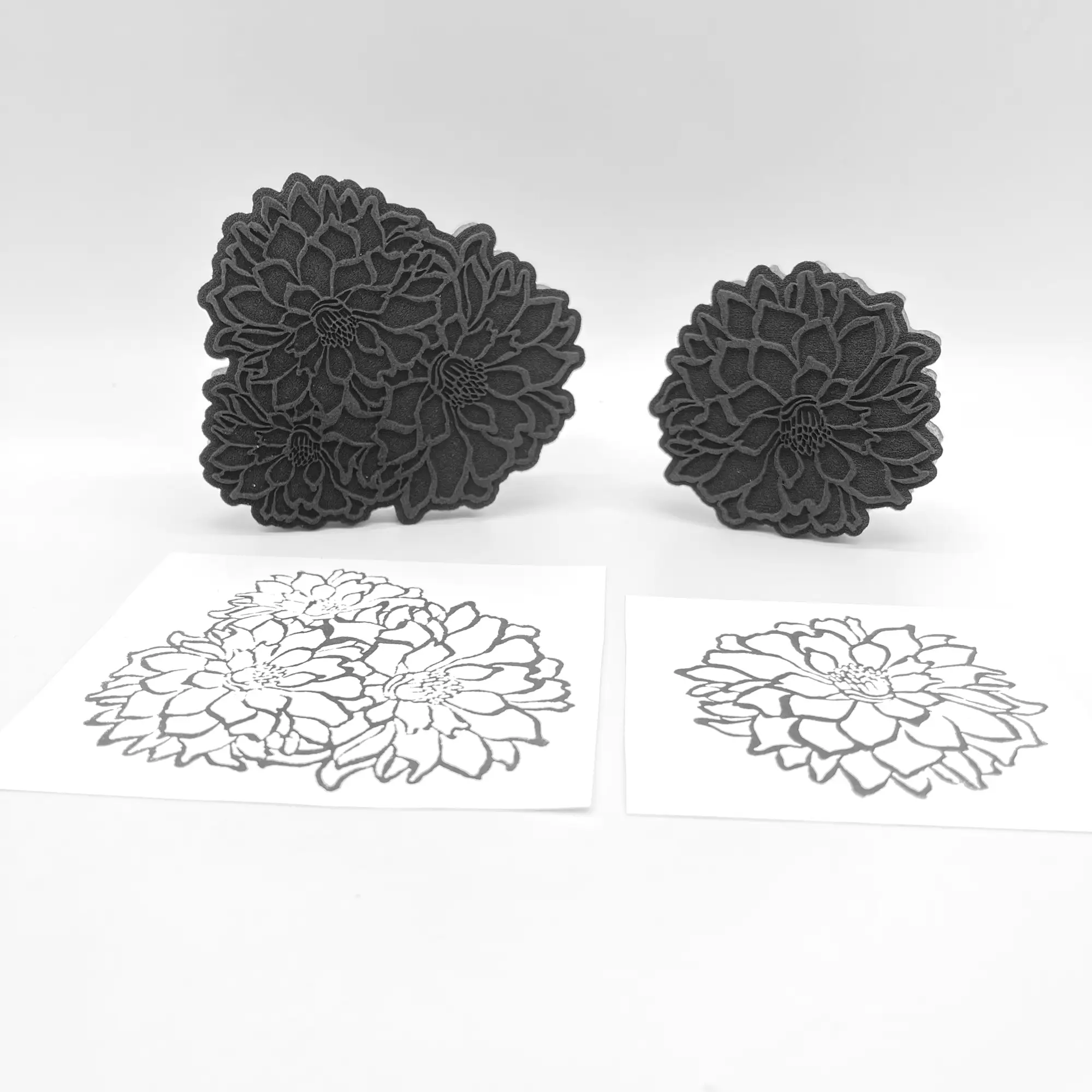 Dahlia Sets | Artists' Tools | Foam Stamp - PM Artist Studio