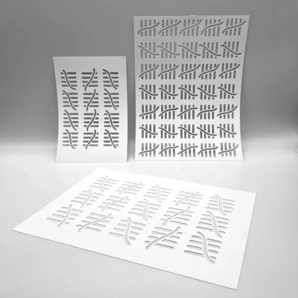 Hash Marks Stencils - PM Artist Studio