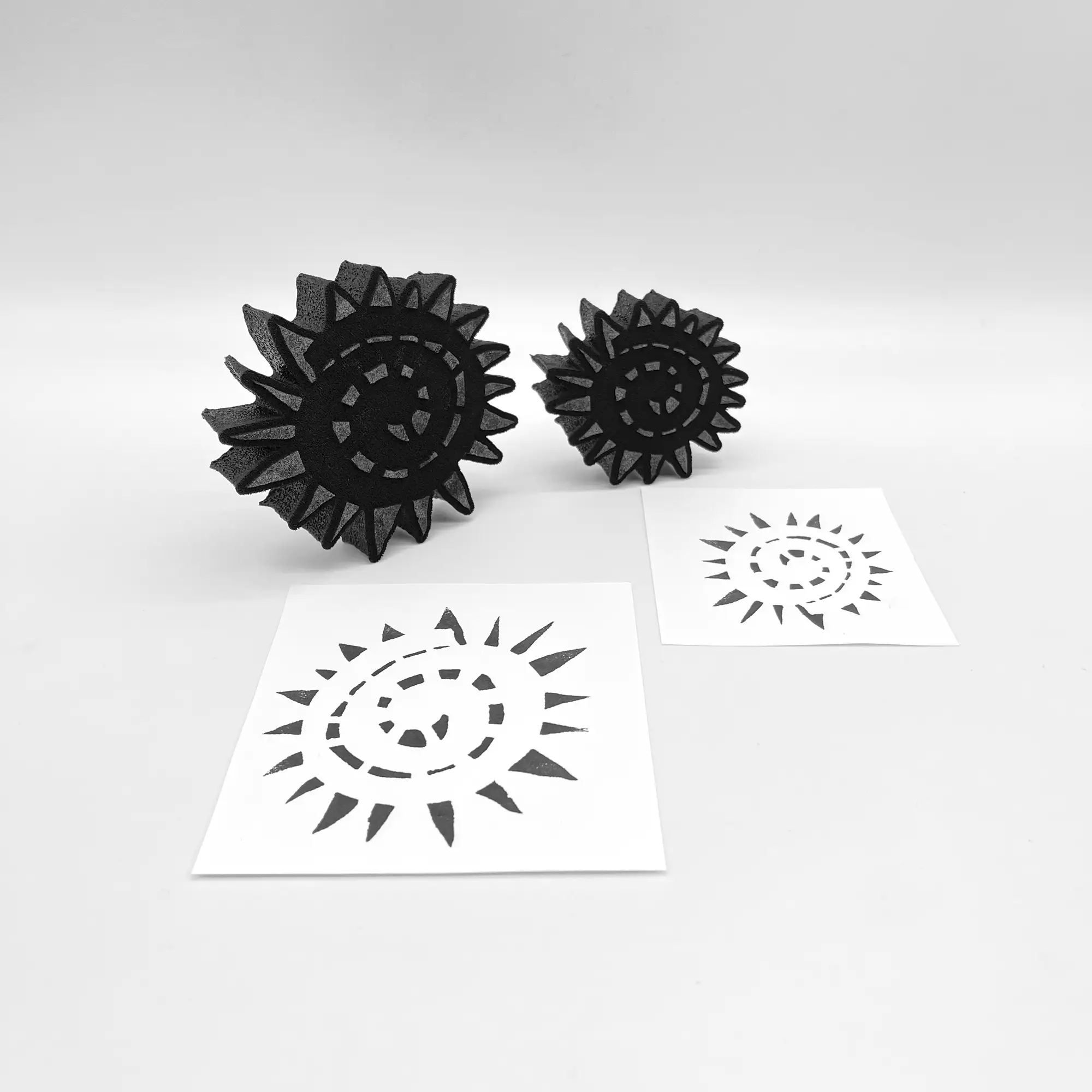 Spiky Swirls | Artists' Tools | Foam Stamp - PM Artist Studio