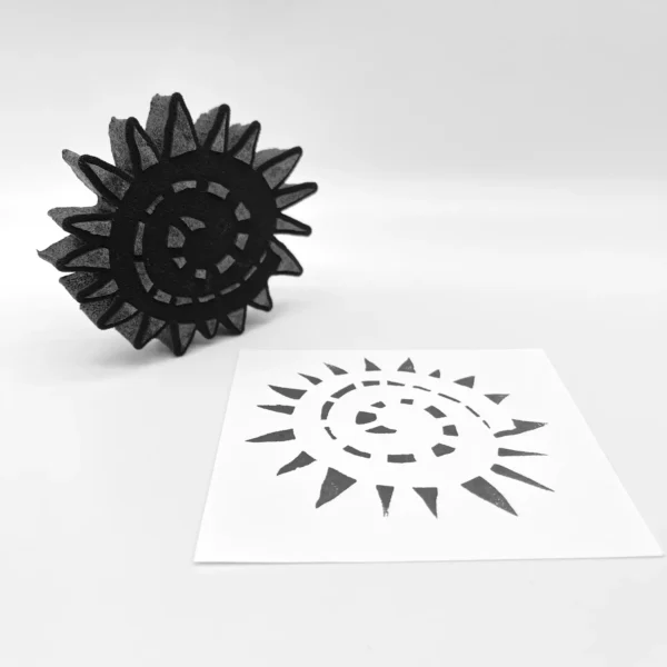 Spiky Swirls | Artists' Tools | Foam Stamp - PM Artist Studio