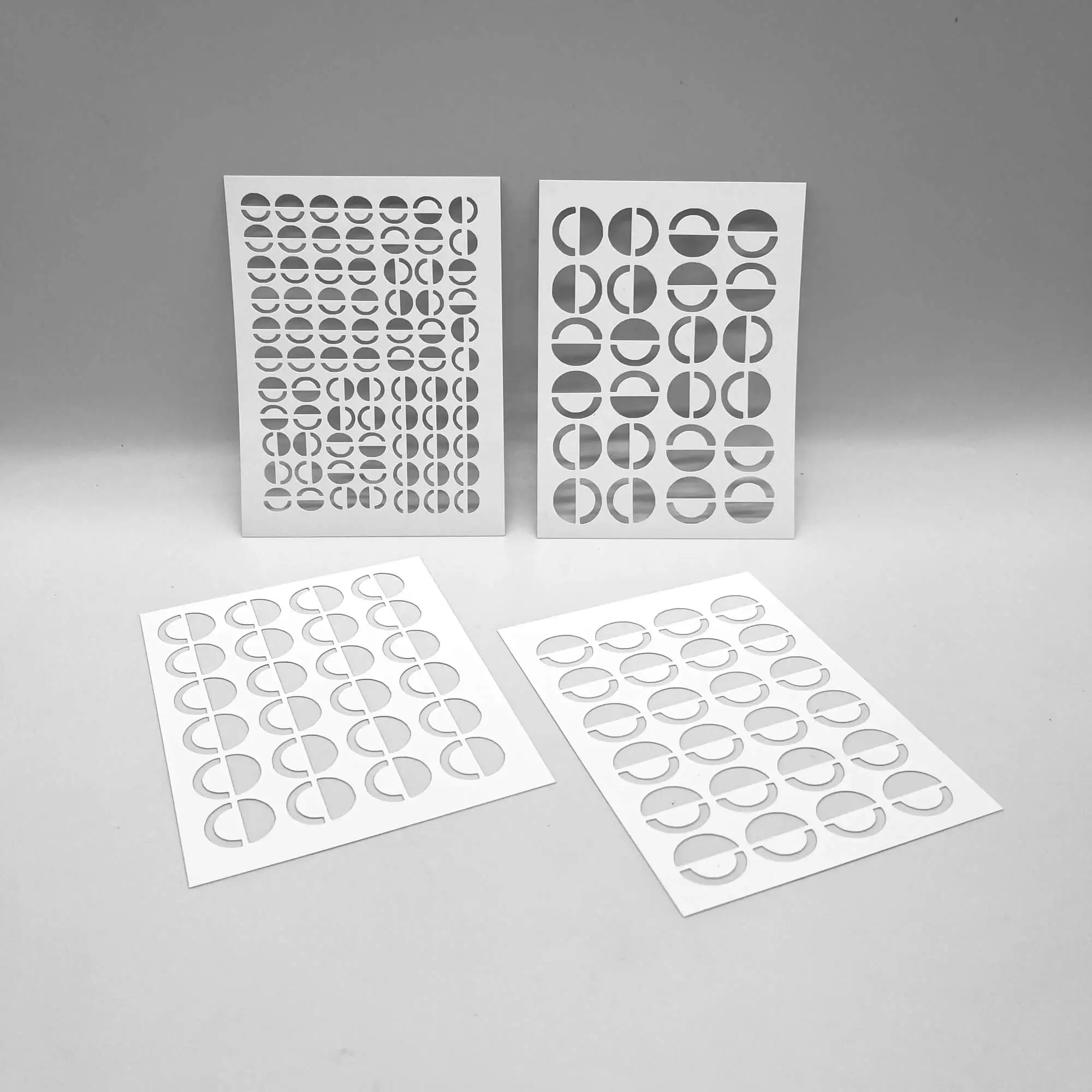 Screwy Circles Set of 4 | Mixed Media - PM Artist Studio