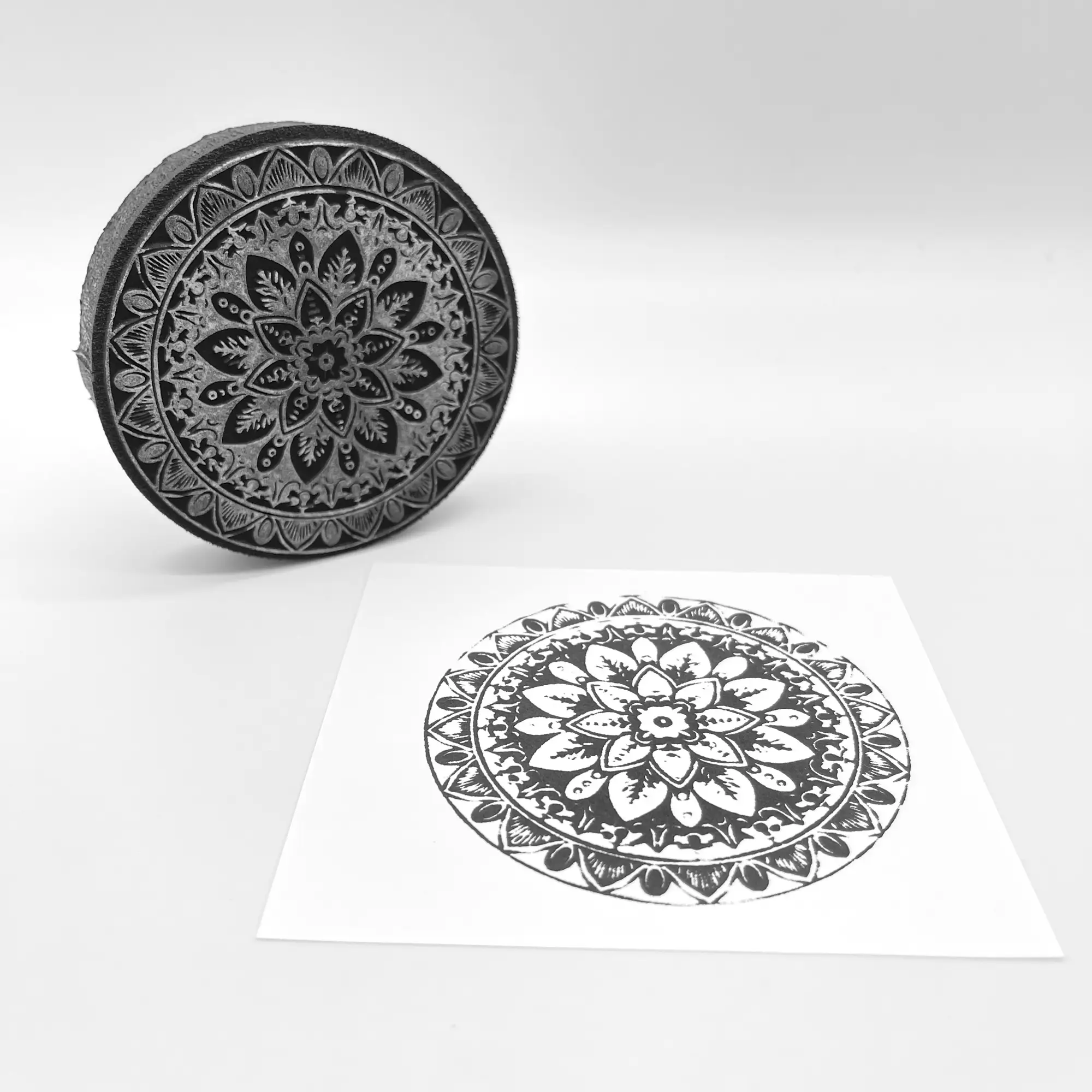 Rustic Tapestry Mandala - Leaf Flower | Artists' Tools | Foam Stamp - PM Artist Studio