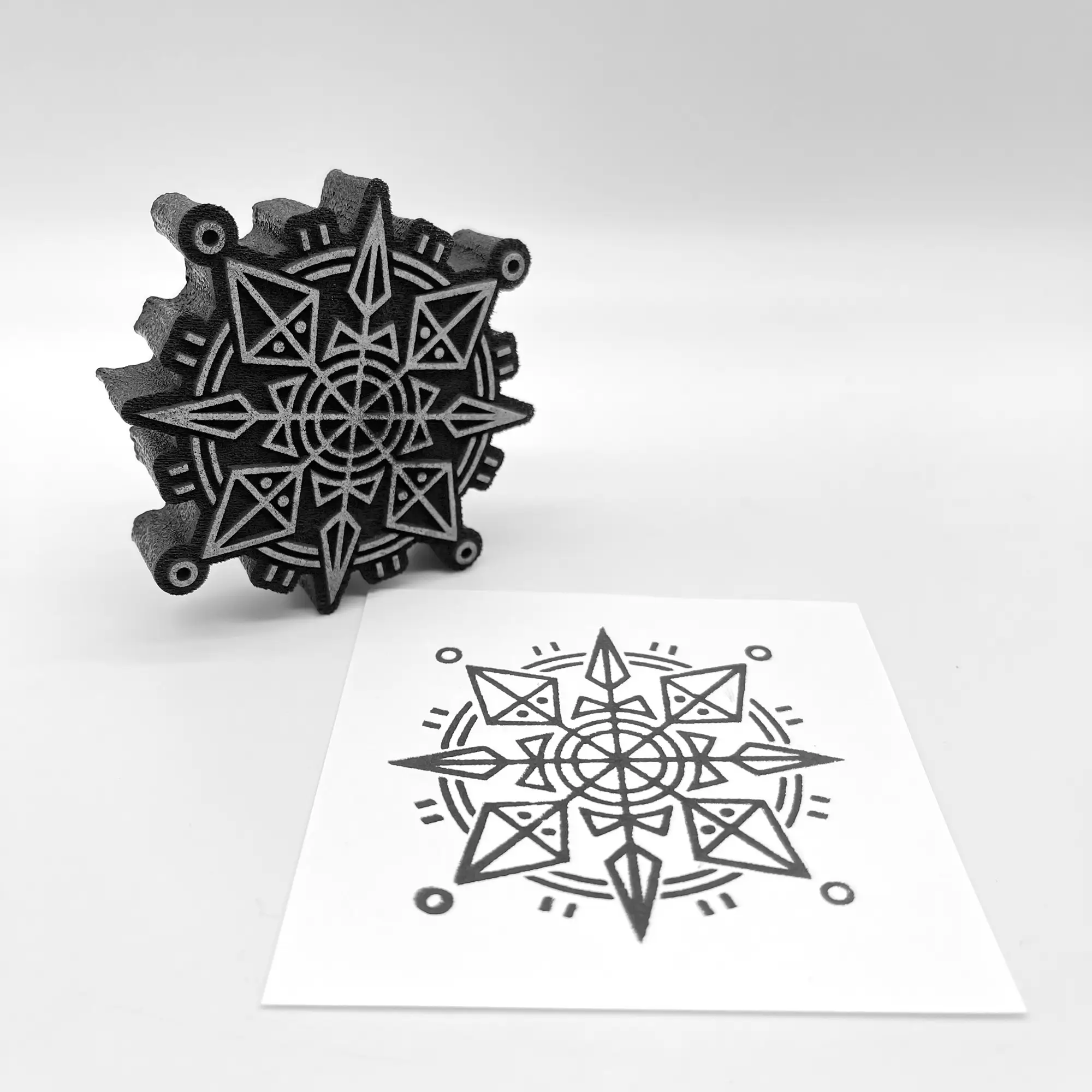 Stylized Compass Rose Style 4 | Artists' Tools | Foam Stamp - PM Artist ...