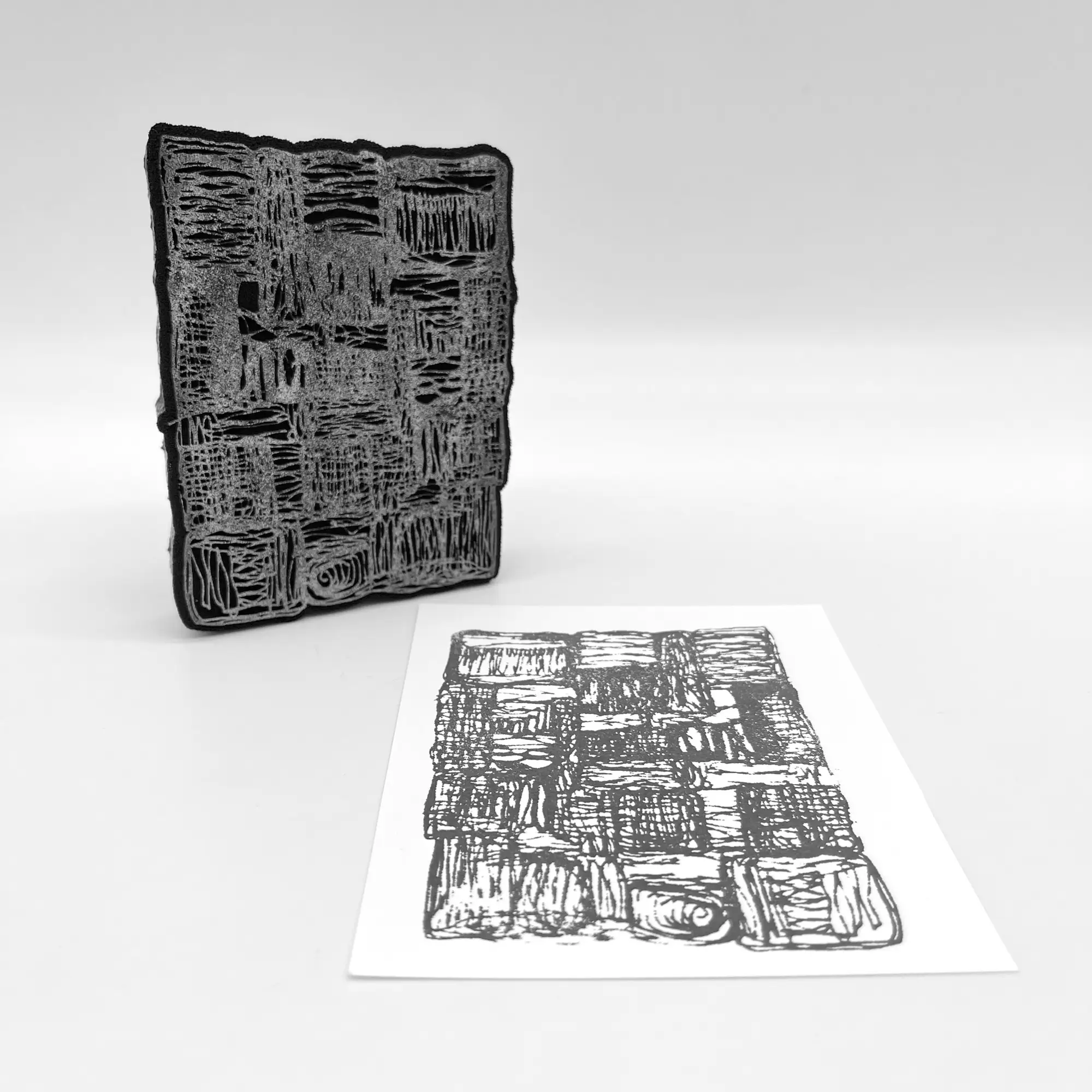 Scribble Block | Artists' Tools | Foam Stamp - PM Artist Studio