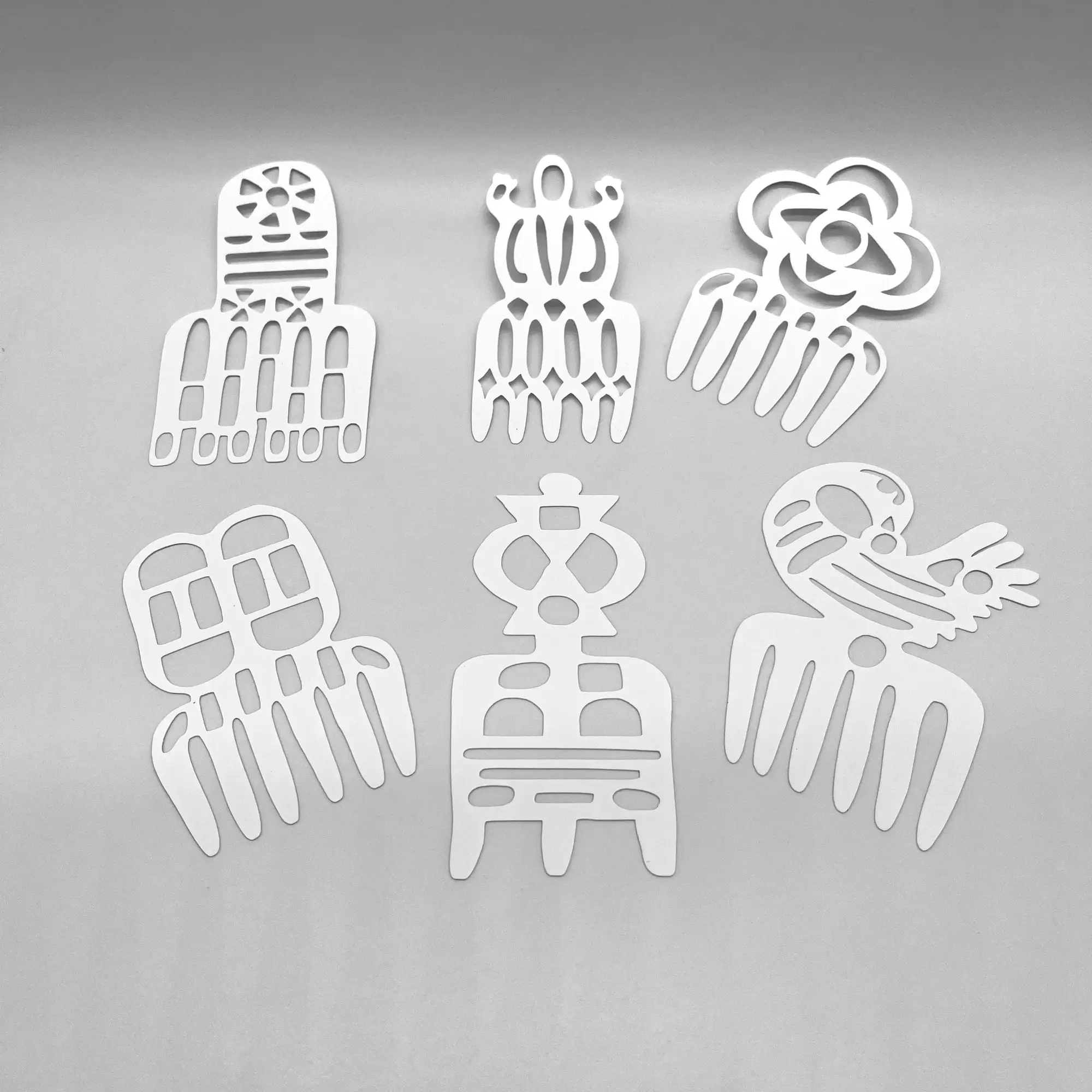 African Duafe Combs Set | Mixed Media - PM Artist Studio