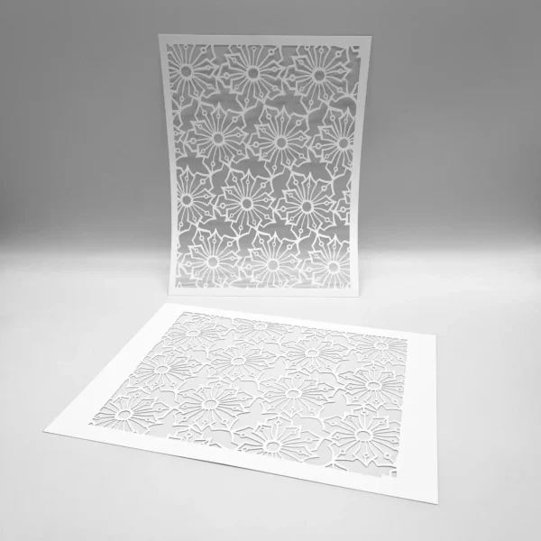 Spiky Flower Stencils - PM Artist Studio