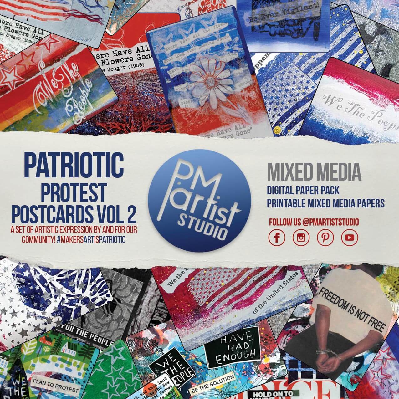 Patriotic Protest Postcards | Vol 2 | Download - PM Artist Studio