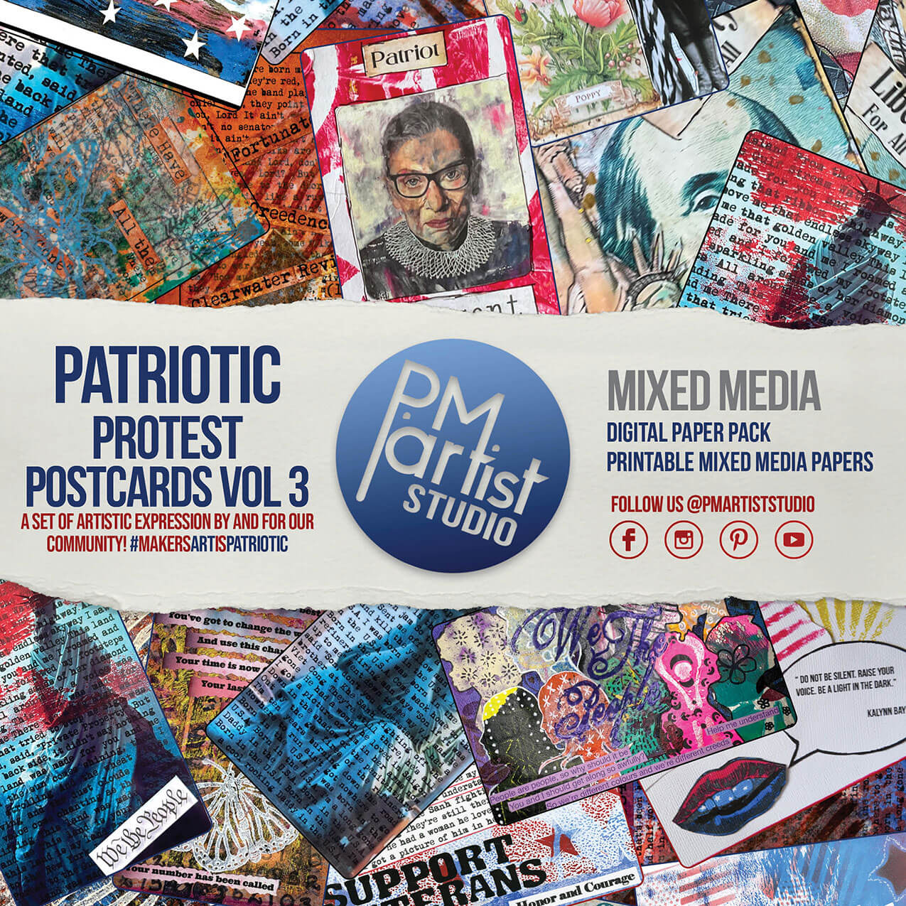 Patriotic Protest Postcards | Vol 3 | Download - PM Artist Studio