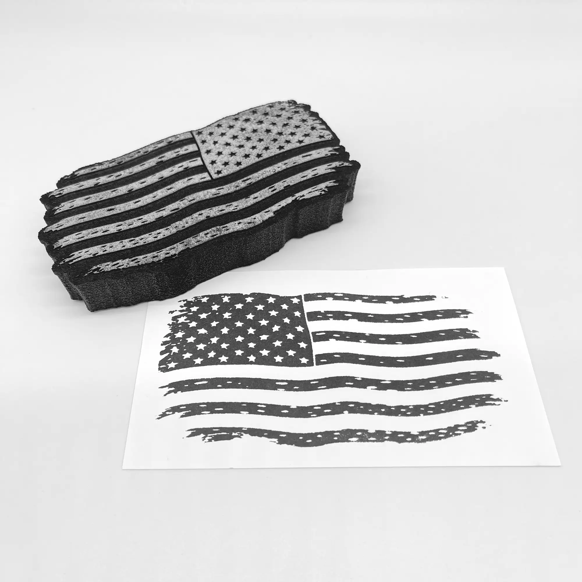 United States Flag Distressed | Artists' Tools | Foam Stamp - PM Artist ...