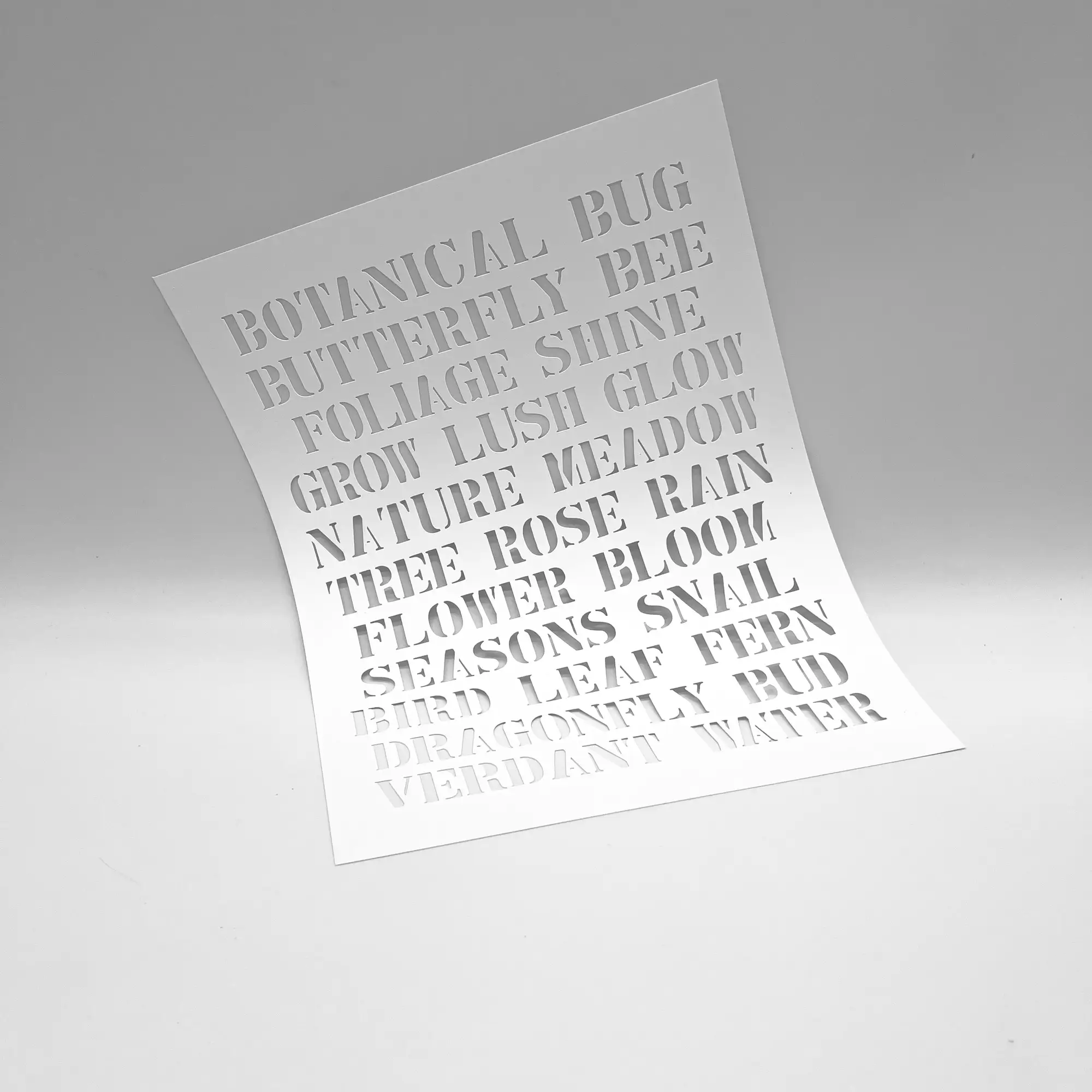 Garden Words Stencils - PM Artist Studio