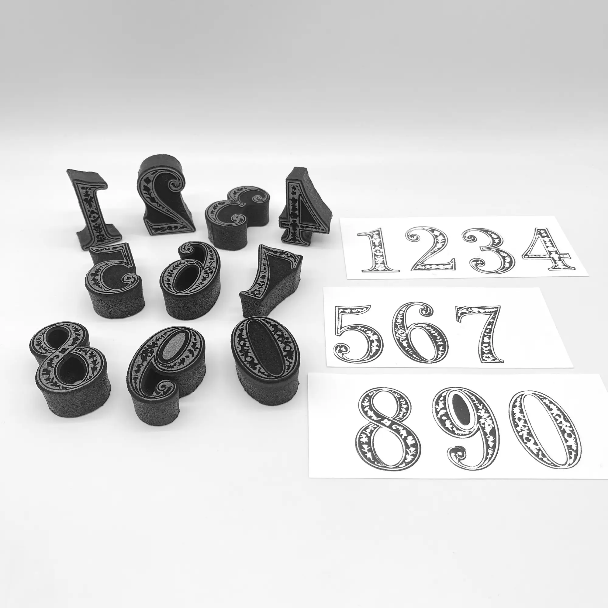 Distressed Vintage Numbers 0-9 | Artists' Tools | Foam Stamp - PM ...