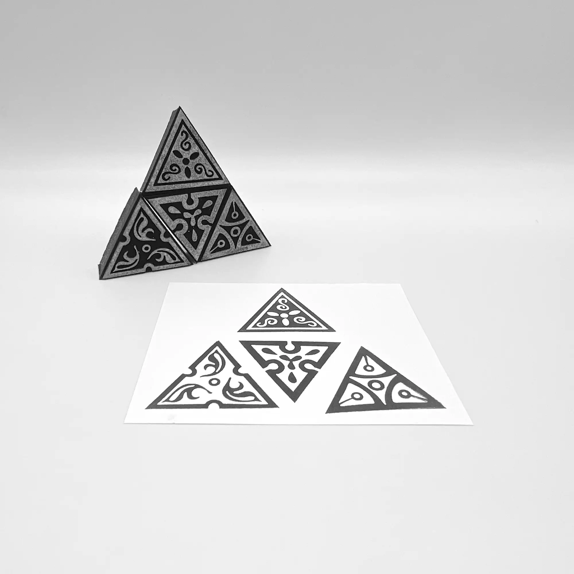 Equilateral Triangles 2" Set of Four Foam Stamp Artist Tools - PM ...