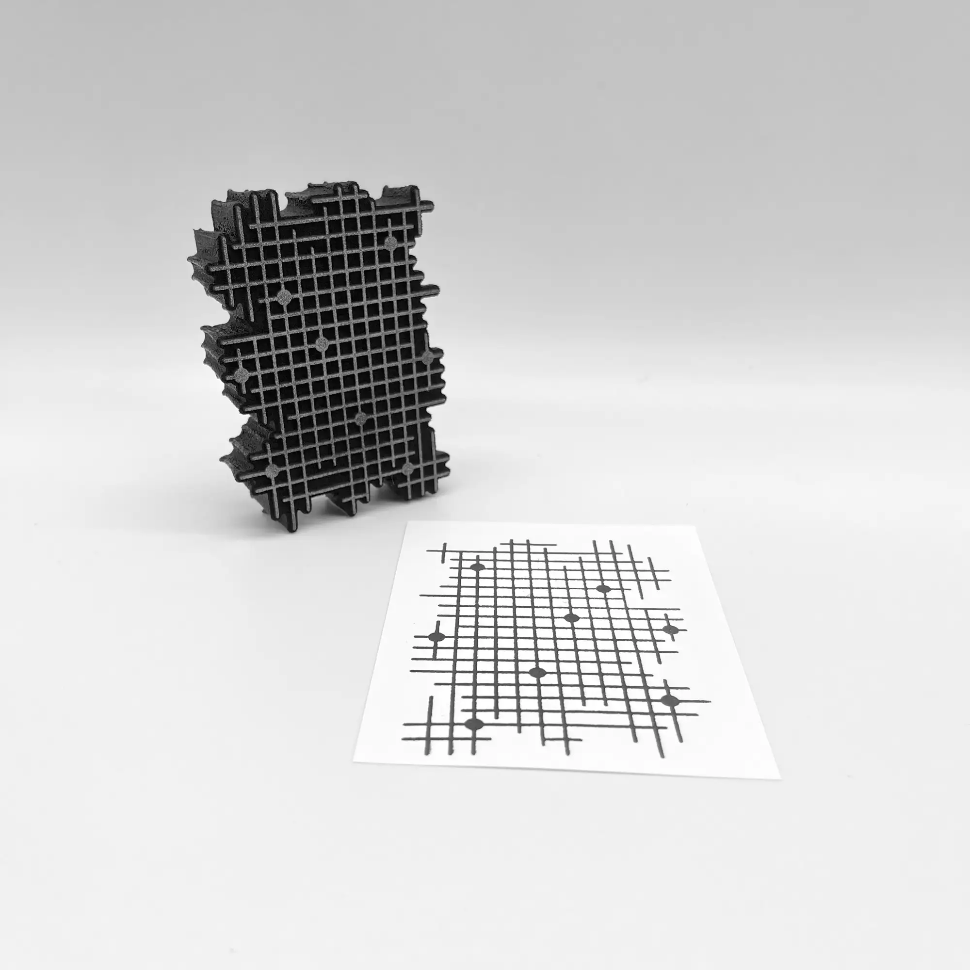 Mark Maker - Coded Mesh Foam Stamp Artist Tools - PM Artist Studio