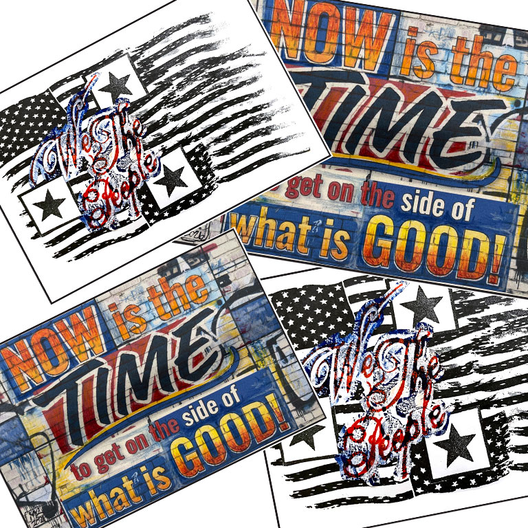 Patriotic Protest Postcards | P's 2026 Duo | Download - PM Artist Studio