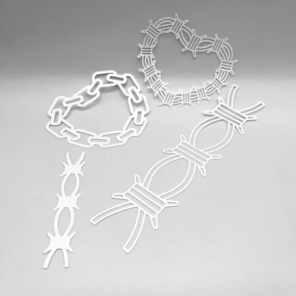 Heart Chains Set 1 Stencils - PM Artist Studio