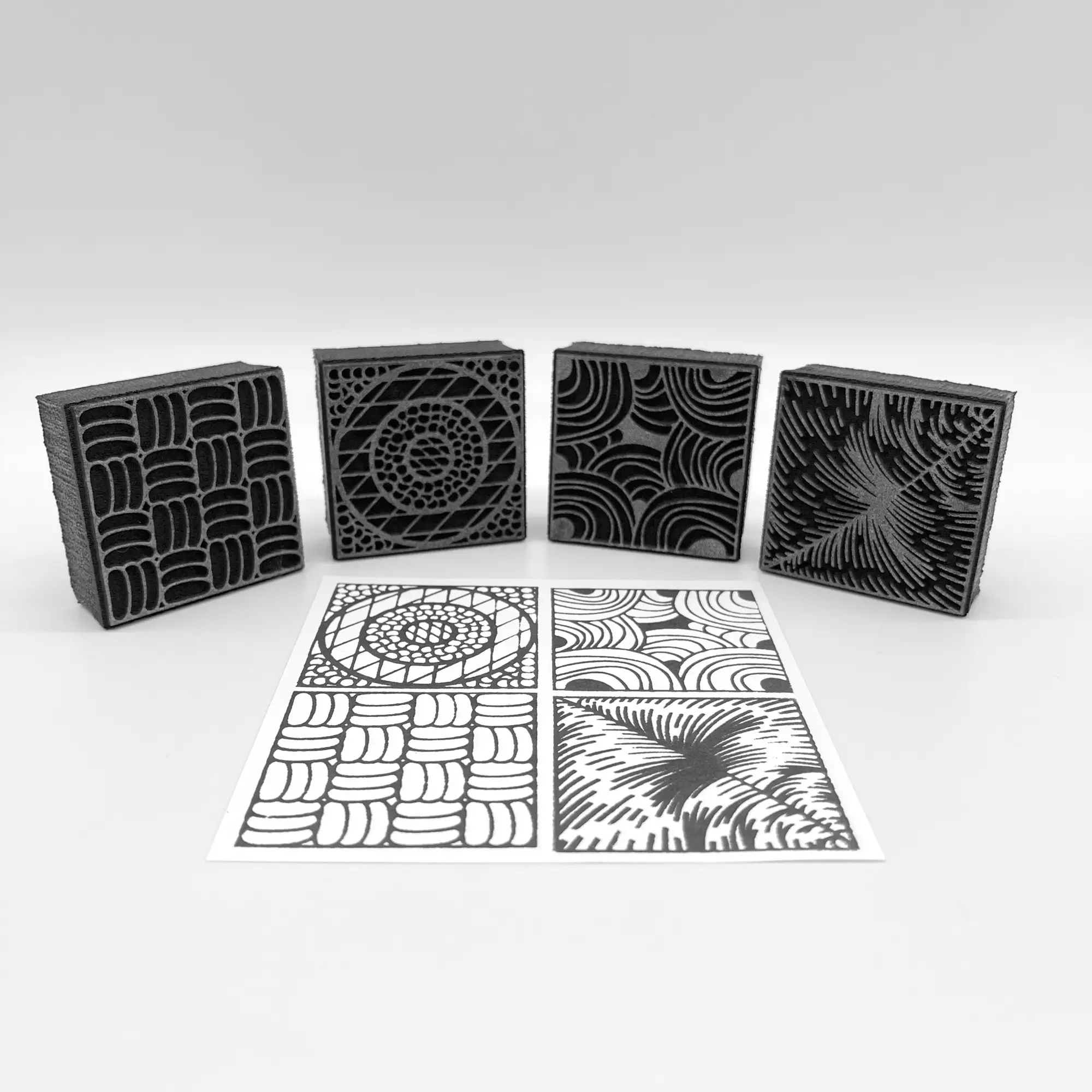 Tile Doodles Set 1 Foam Stamp Artist Tools - PM Artist Studio