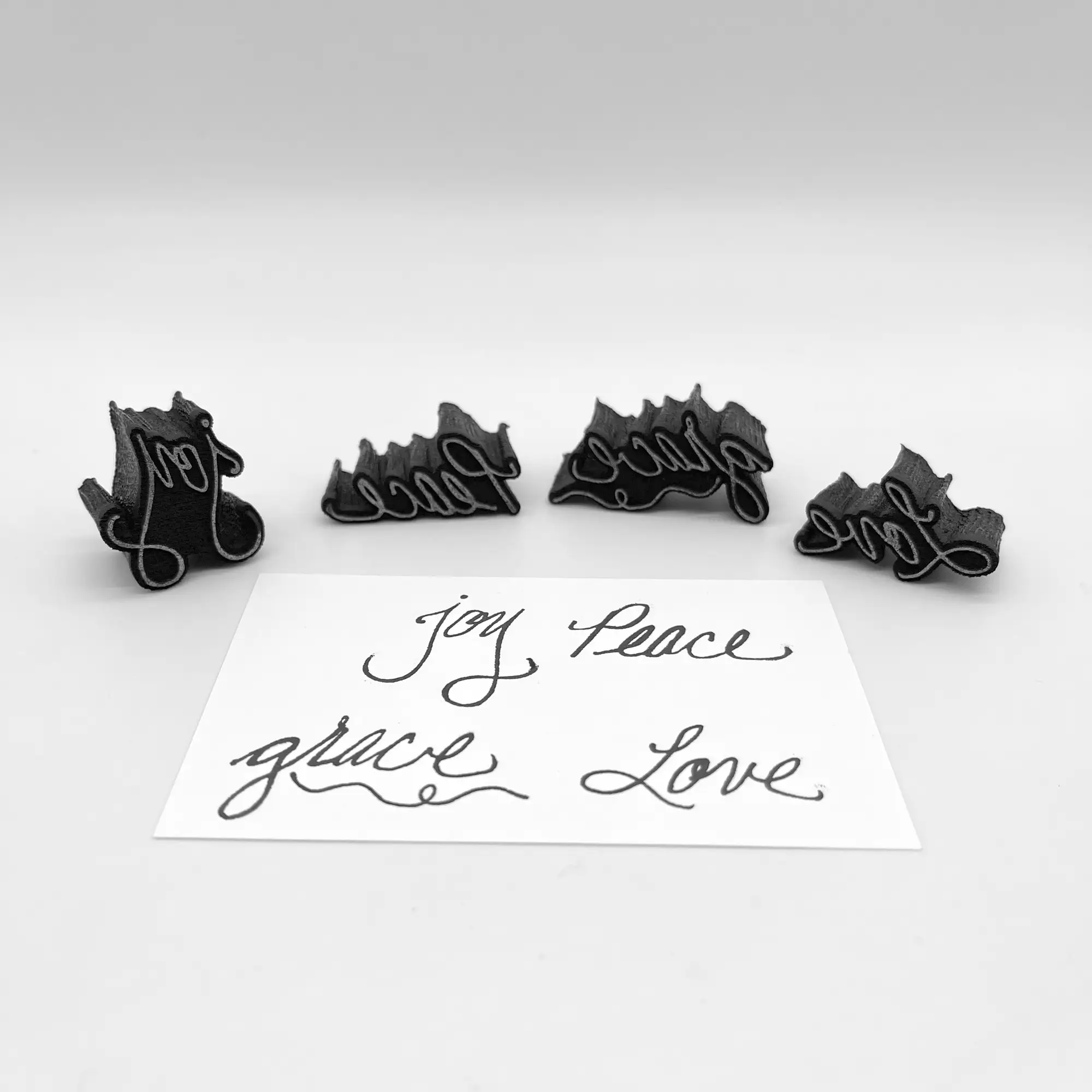 Inspiring Words (Small) - Joy, Grace, Love, Peace Foam Stamp Artist ...